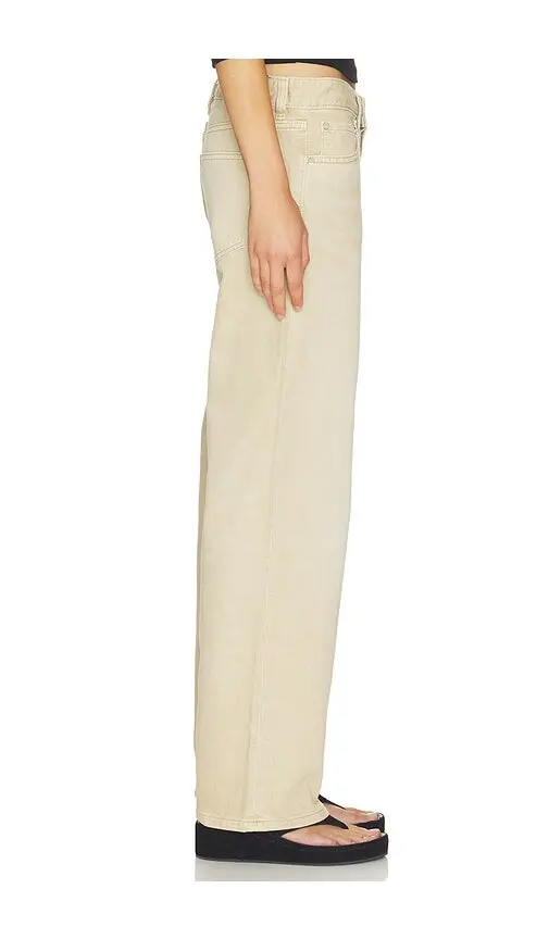 EB DENIM Low Rise Baggy Jeans - Brown