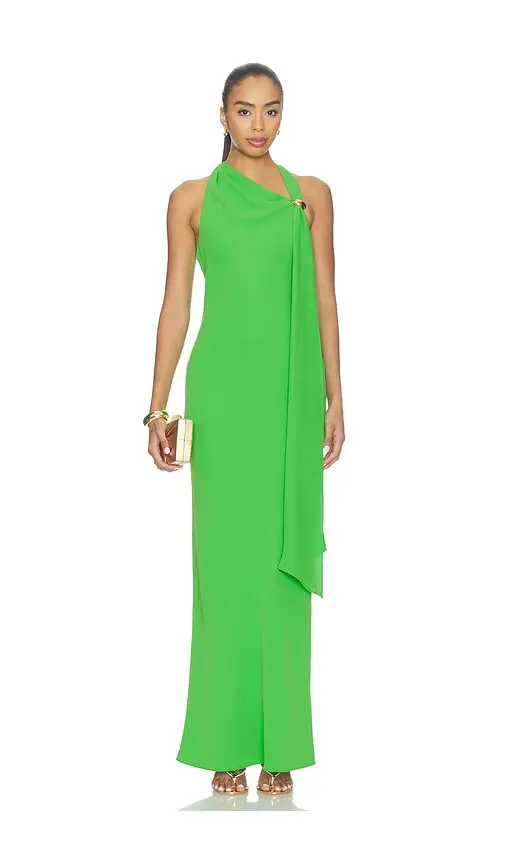 Amanda Uprichard Sonya Maxi Dress In . Also - Green