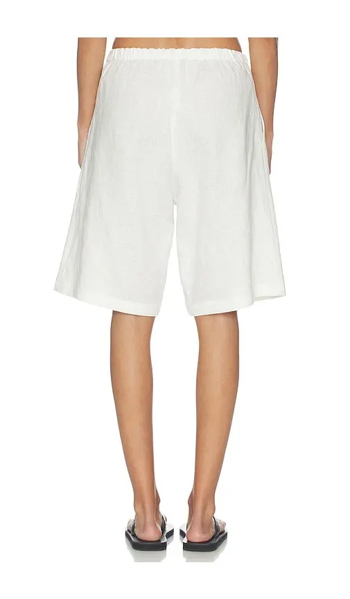 Enza Costa Linen Bermuda Short In . Also