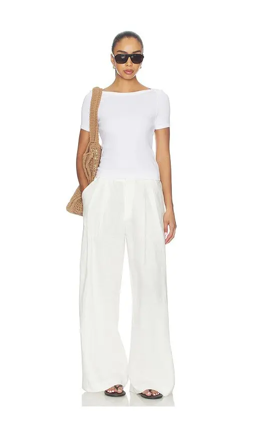 Enza Costa Supima Cotton Bateau Tee