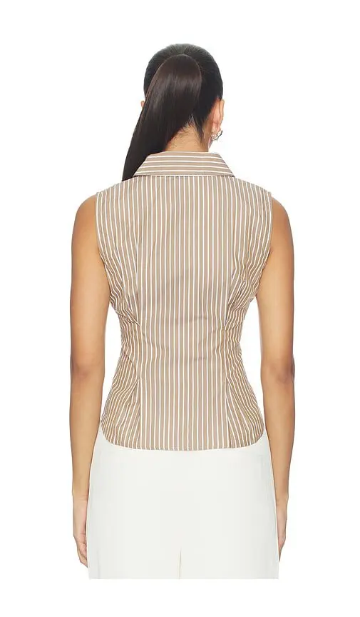 ALL THE WAYS Sleeveless Button-down Shirt