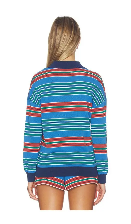Faithfull The Brand Harlow Oversized Polo With Striped Pattern