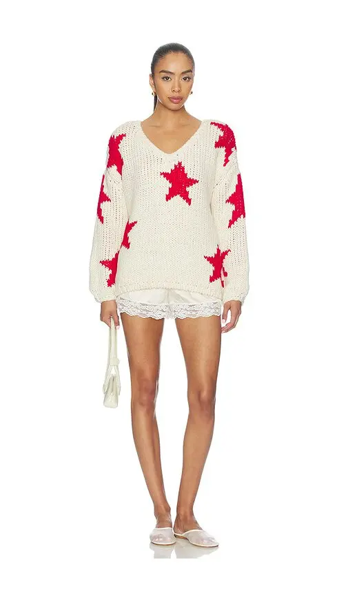 MORE TO COME Amyra V Neck Sweater In . Also
