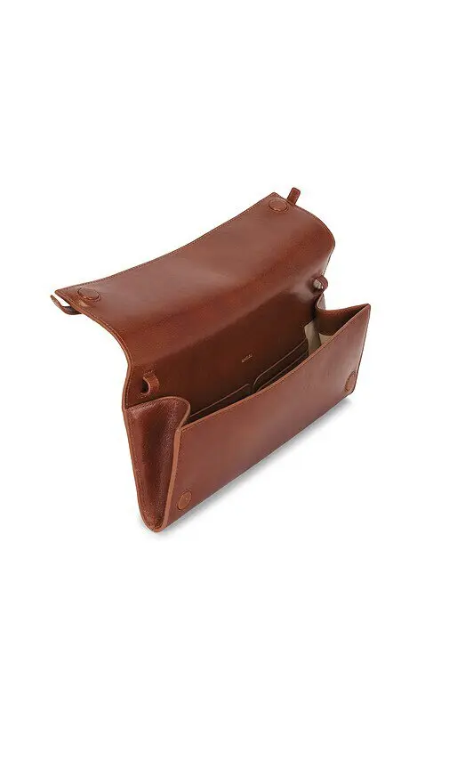 Simkhai River East West Vachetta Leather Clutch - Cognac