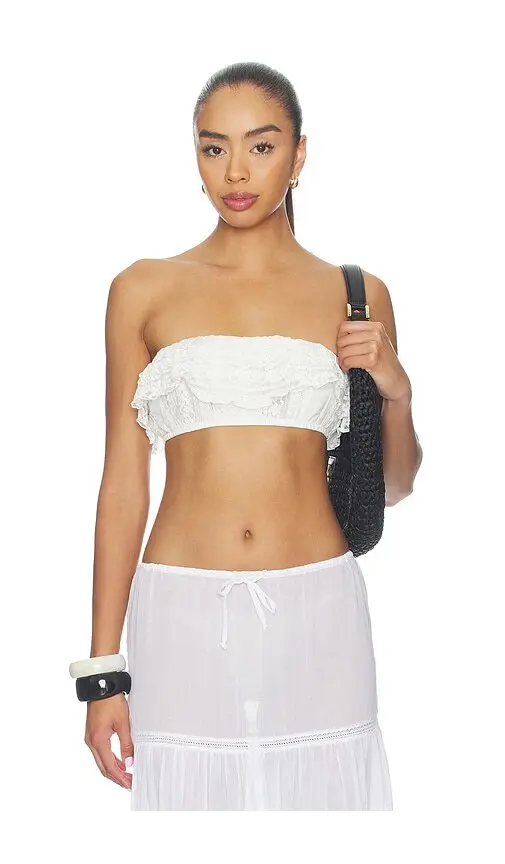 Free People Flirty Frill Bandeau In . Also - Ivory