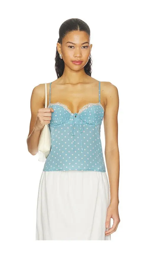 For Love & Lemons Babette Camisole Top In . Also - Blue