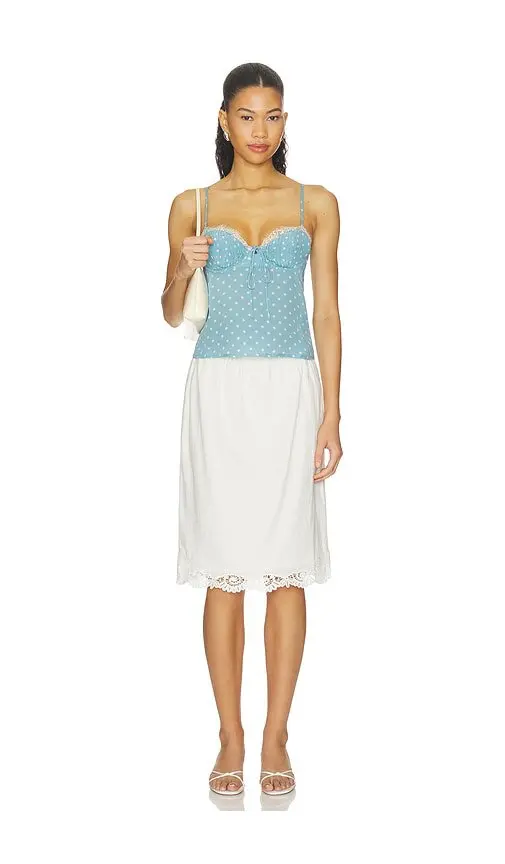 For Love & Lemons Babette Camisole Top - Blue