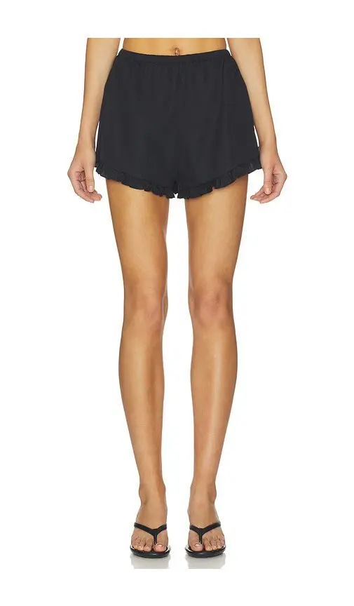 Hunza G Frill Mini Shorts In . Also - Black