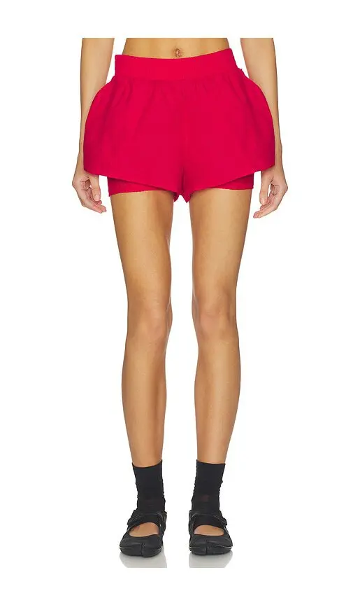 FLEUR DU MAL Layered Shorts In . Also - Red
