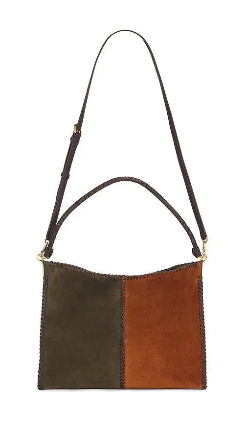 Veronica Beard Colorblock Vida Bag - Olive
