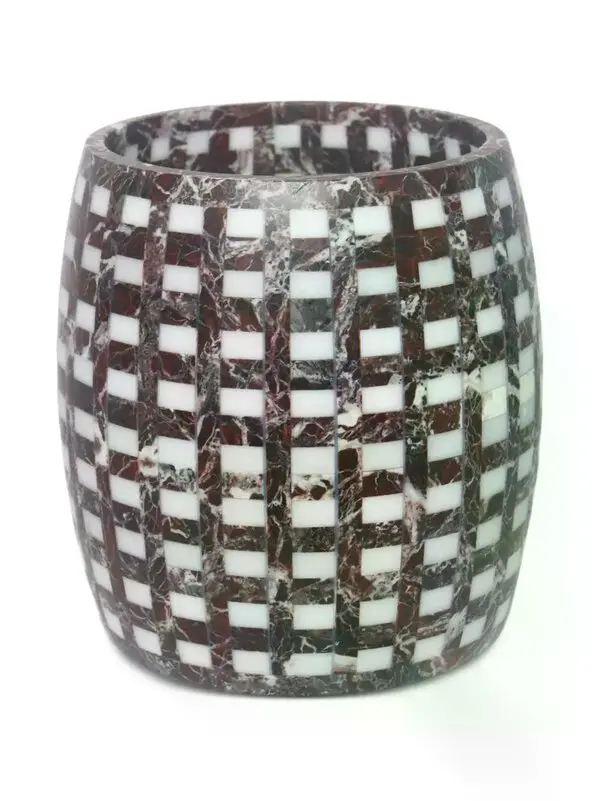 EDITIONS MILANO Lace Marble Vase - Red