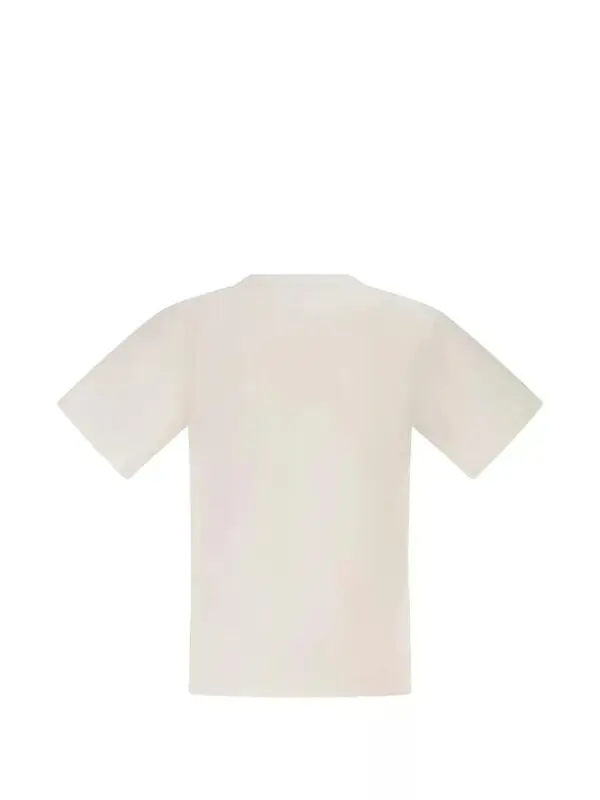 Max Mara Embroidered-logo Jersey T-shirt - Neutrals
