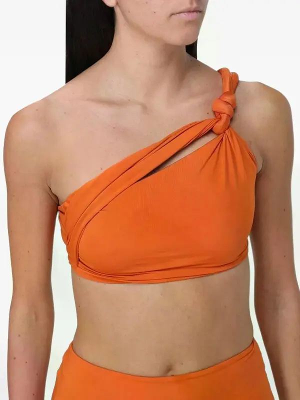MAYGEL CORONEL Knot-detail One-shoulder Bikini - Orange
