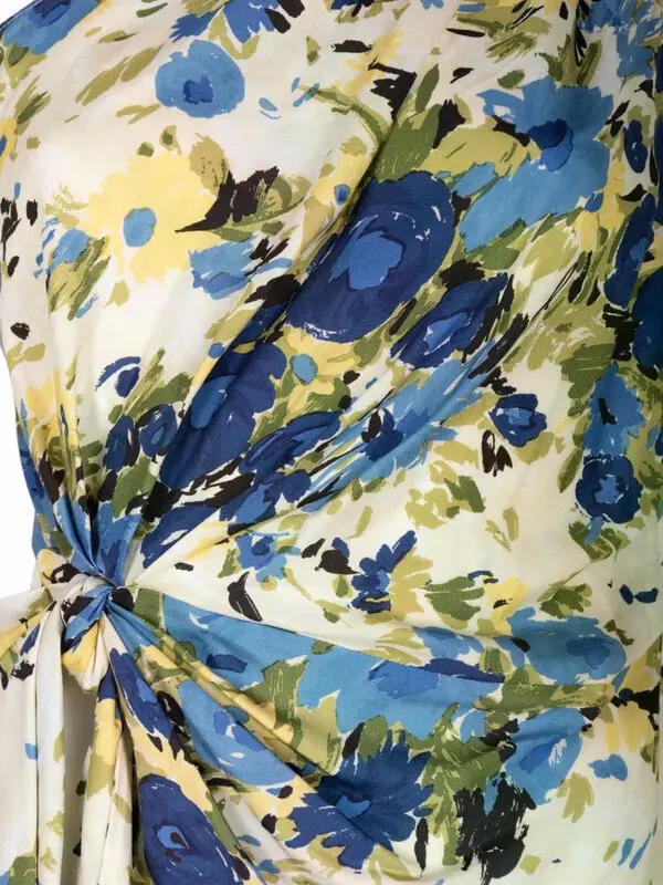 A.L.C. Elliana Floral-print One-shoulder Blouse