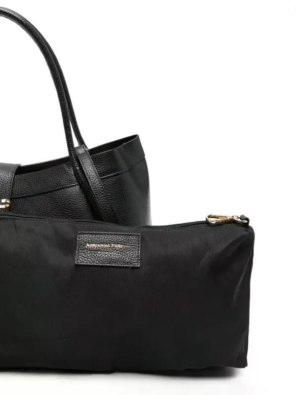 ADRIANNA FERETTI Pebbled-leather Tote Bag
