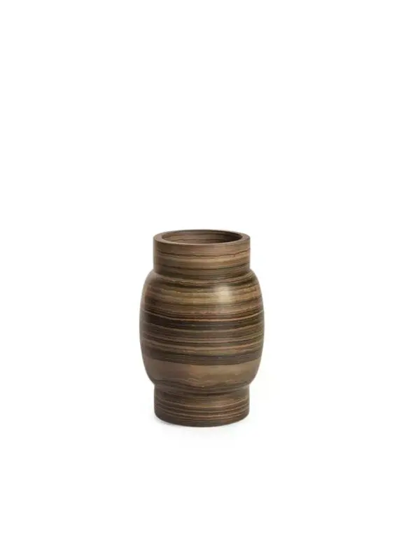 EDITIONS MILANO Small Stone Marble Vase - Brown