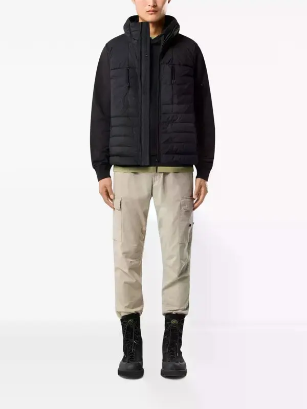 Stone Island Quilted Logo-patch Gilet - Black