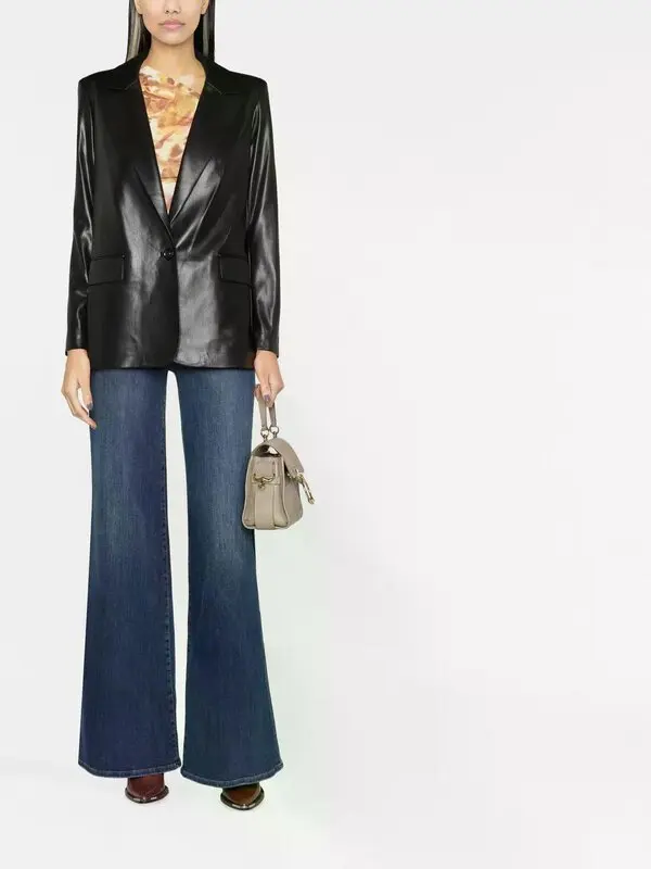 Alice + Olivia Faux-leather Blazer