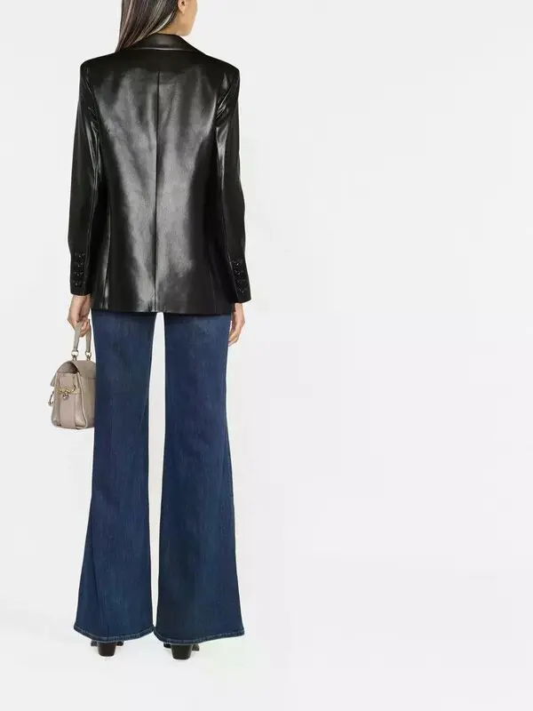 Alice + Olivia Faux-leather Blazer