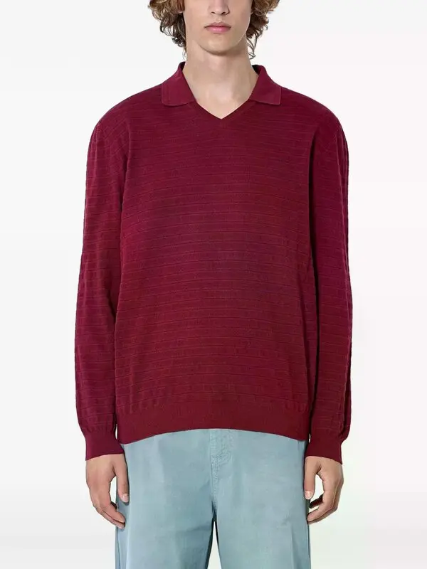 Miu Miu Textured-knit Cotton Sweater - Red