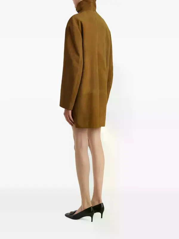 Khaite Suede Lace-up Dress - Brown