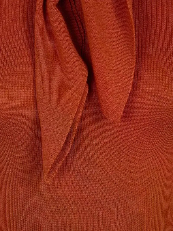 P.a.r.o.s.h Pussy-bow Ribbed-knit Sweater