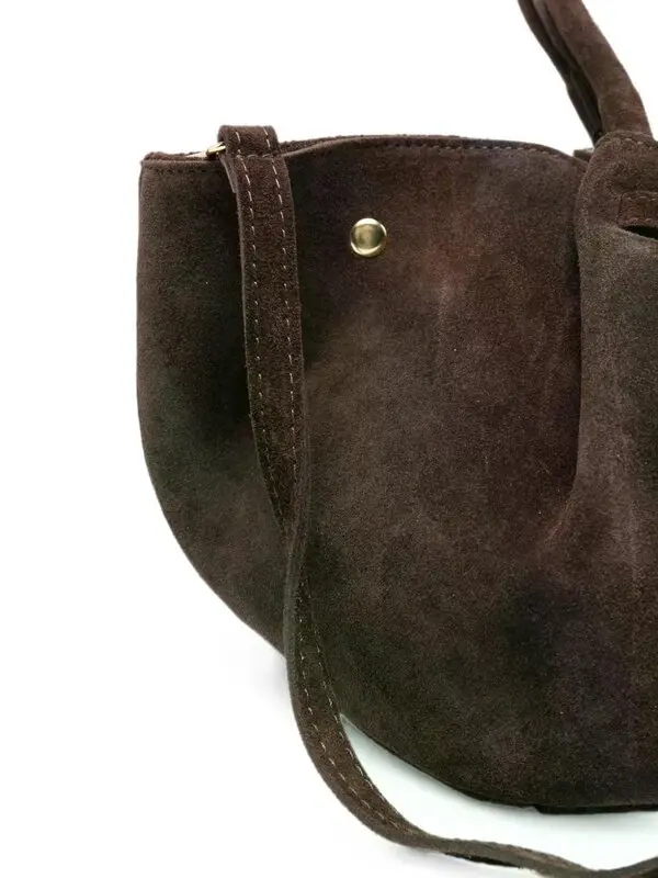 ADRIANNA FERETTI Suede Logo-patch Tote Bag