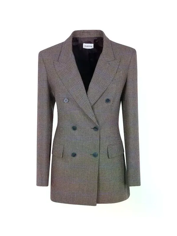 P.a.r.o.s.h Check-pattern Double-breasted Blazer