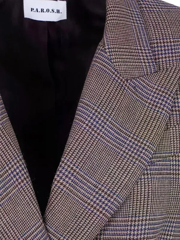 P.a.r.o.s.h Check-pattern Double-breasted Blazer
