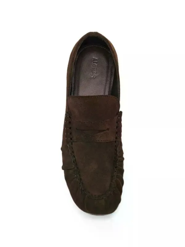ALOHAS Aven Penny-strap Suede Loafers - Brown