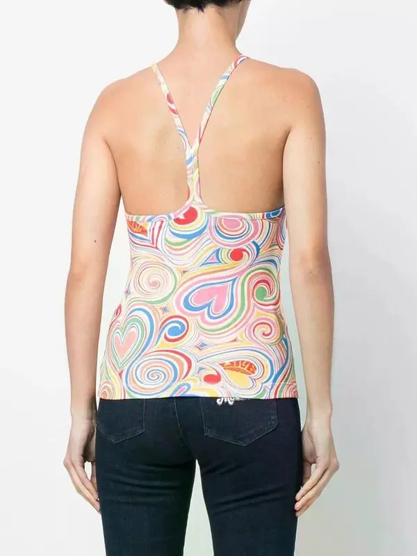 Moschino Swirled Heart Print Vest Top