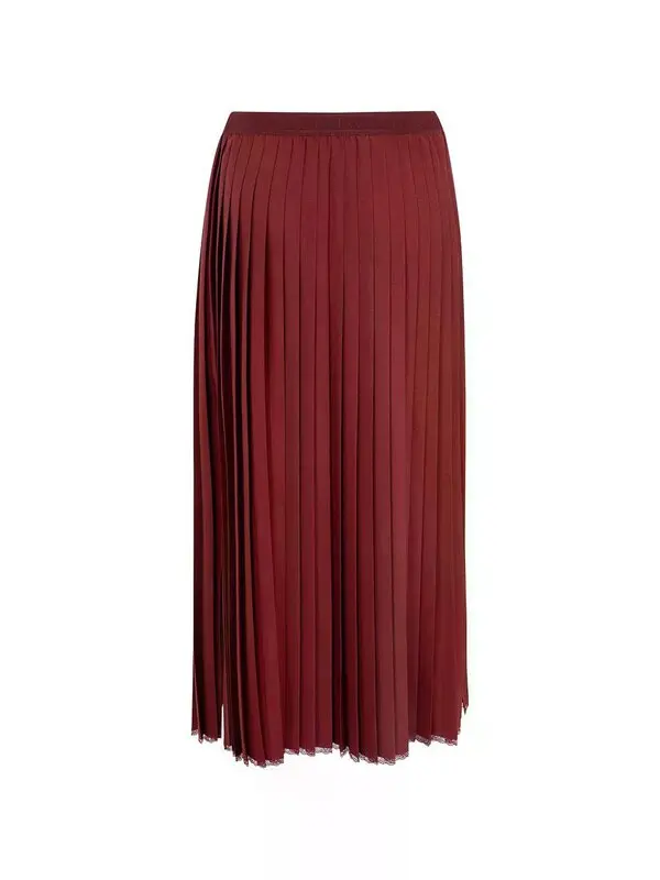 TWINSET Pleated Midi Skirt With Logo Waistband