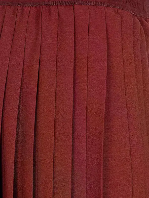 TWINSET Pleated Midi Skirt With Logo Waistband