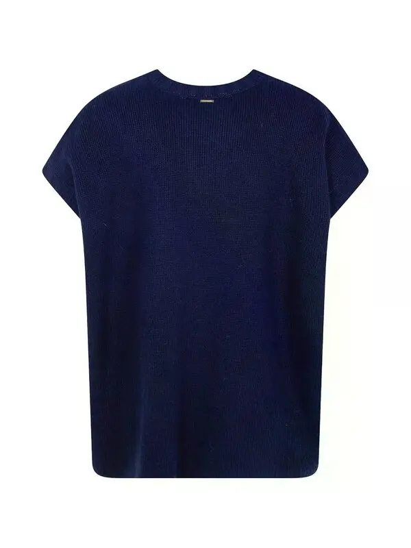 TWINSET Ribbed-knit Curved-hem Sweater