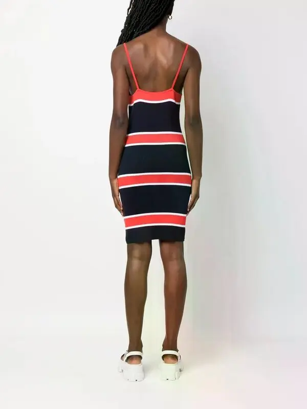Moschino Striped Ribbed Dress
