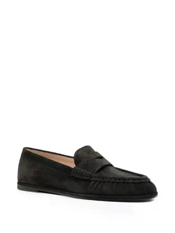 STUART WEITZMAN Suede Slip-on Loafers