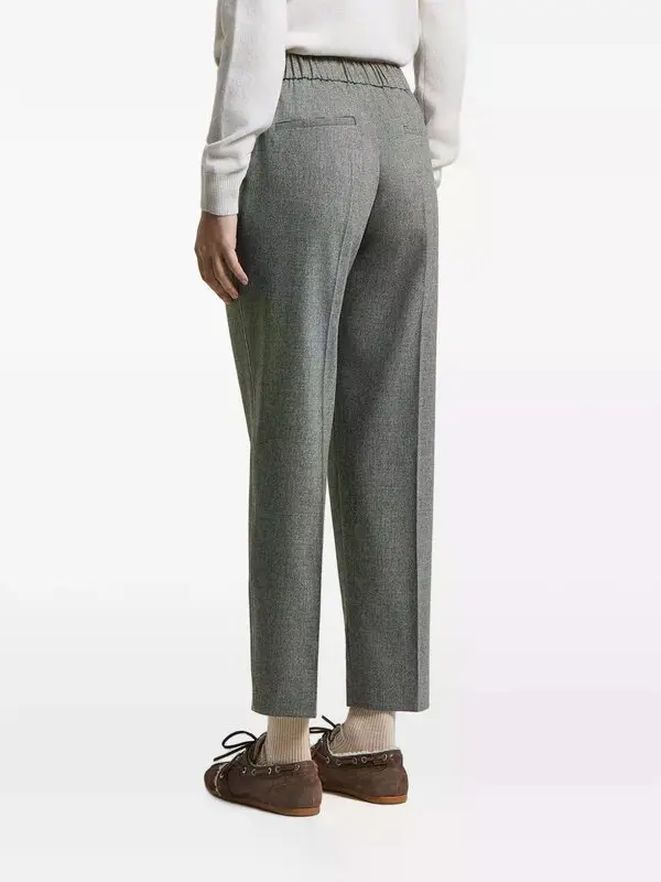 Peserico Elasticated-waist Pressed-crease Trousers
