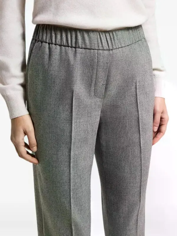 Peserico Elasticated-waist Pressed-crease Trousers