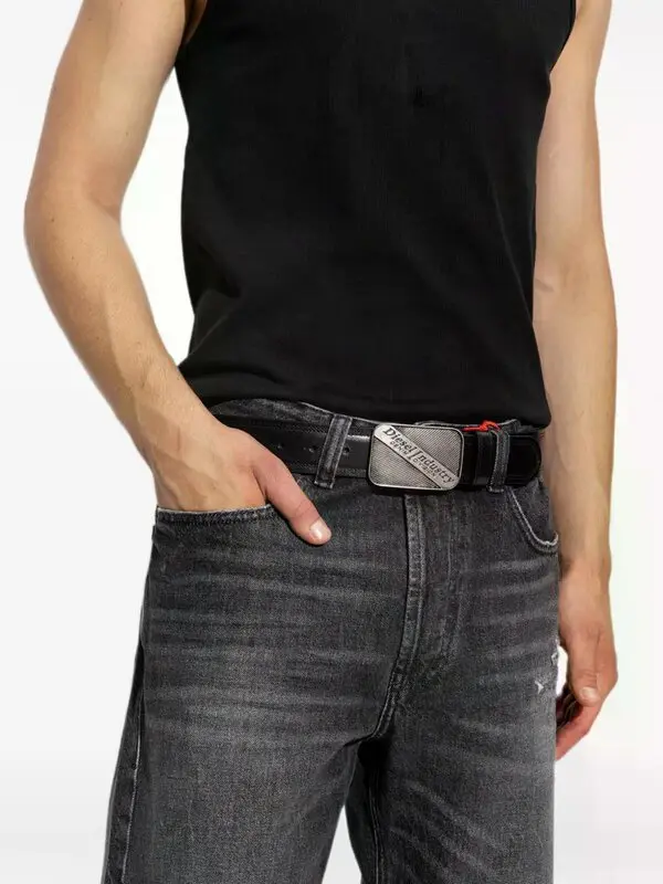 DIESEL® Logo B-industry Leather Belt