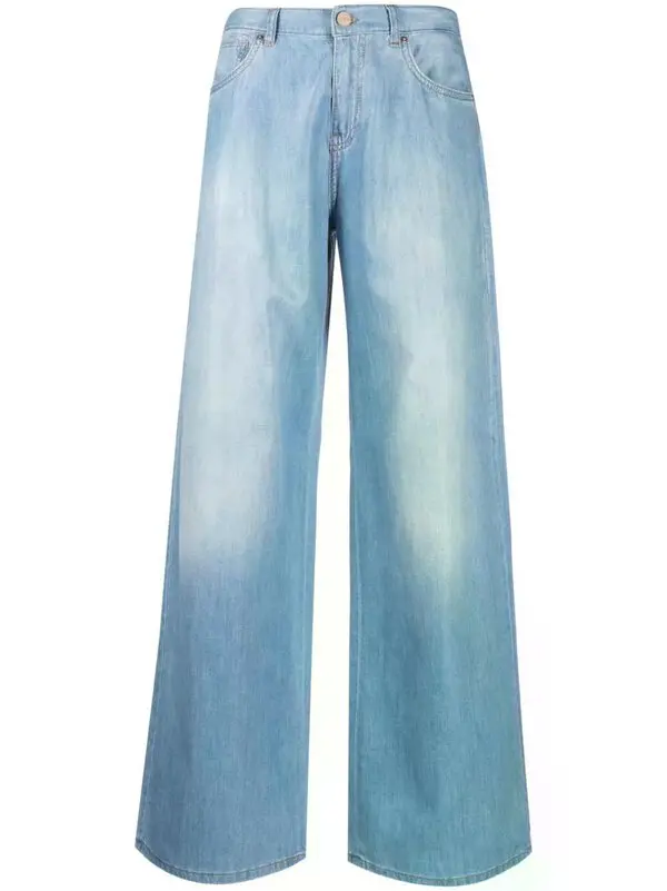 BLUGIRL Denim Wide-leg Trousers - Blue