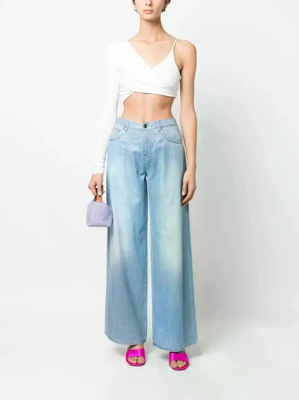 BLUGIRL Denim Wide-leg Trousers