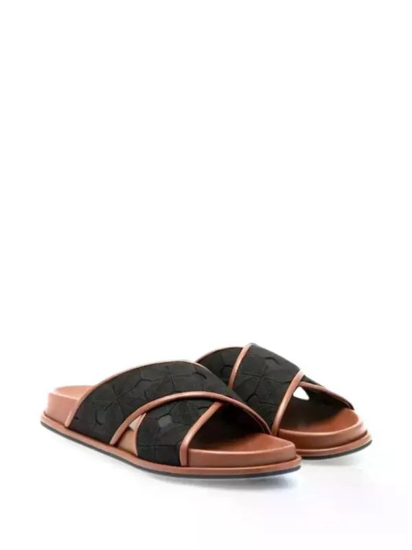 Max Mara Monogram-pattern Crossover-strap Sandals