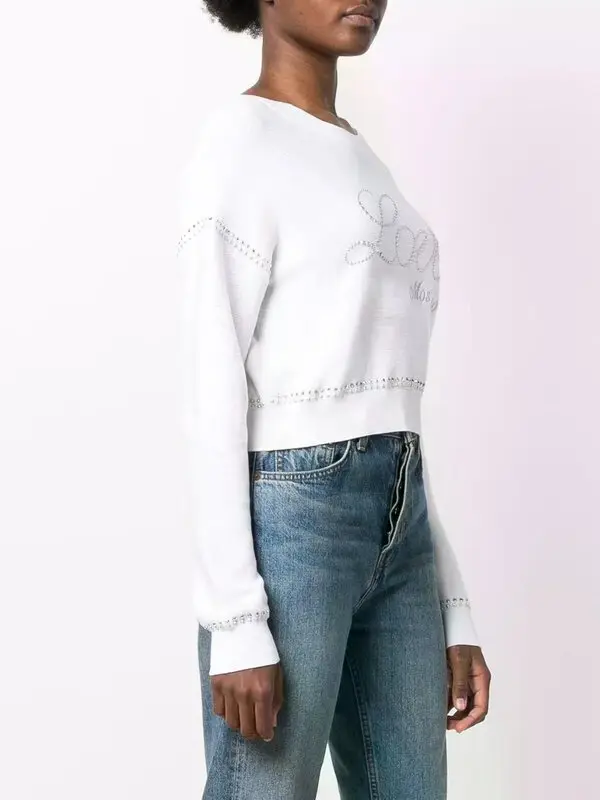 Moschino Embroidered Logo Cotton Sweater
