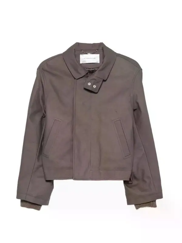 Victoria Beckham Polo-collar Bomber Jacket - Grey