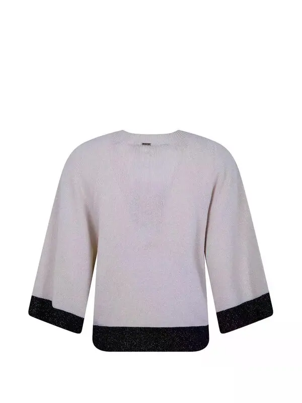 TWINSET Lurex-knit Raglan-sleeve Sweater