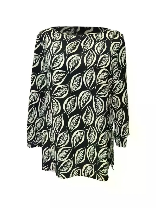 Etro Leaf-print Silk Dress - Black