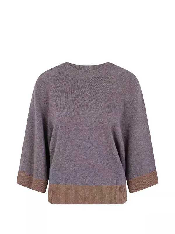 TWINSET Metallic Raglan-sleeve Sweater - Brown