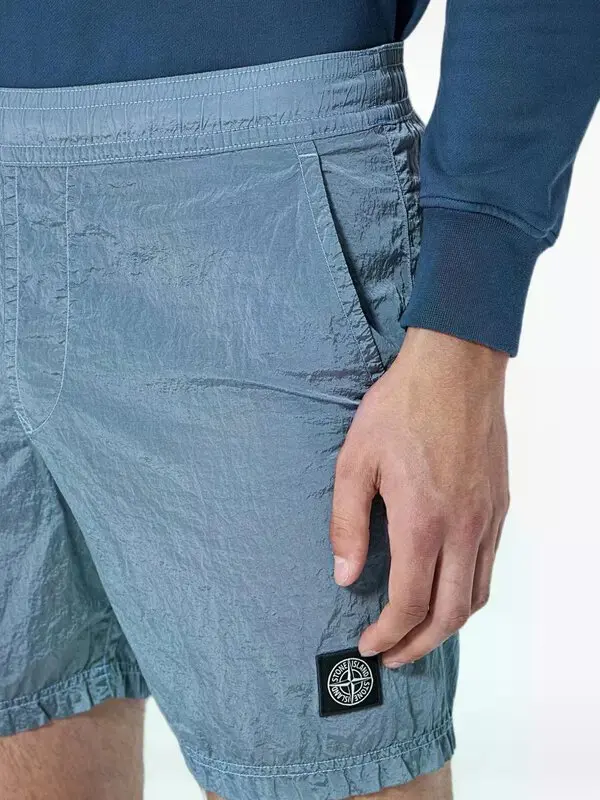 Stone Island Logo-patch Elasticated-waistband Shorts