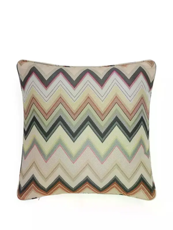 Missoni Pantelleria Zigzag-knit Cushion - Neutrals