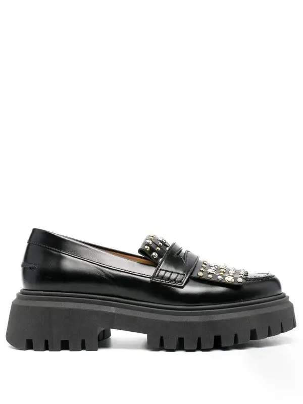 Maje Stud-detail Platform Shoes - Black